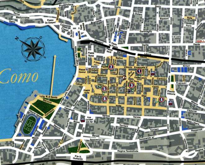 Como: mappa del centro e dei miei luoghi – LUOGHI del LARIO e oltre