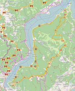 COMO-BRUNATE-TORNO-NESSO (Coatesa)-BELLAGIO-BRUNATE-COMO. Mappe ...
