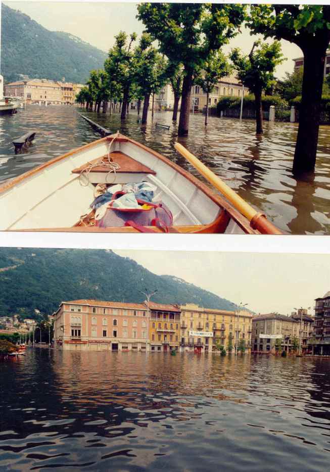 L’alluvione del 1987. Piazza Cavour e il lungolario, sulla barca di ...