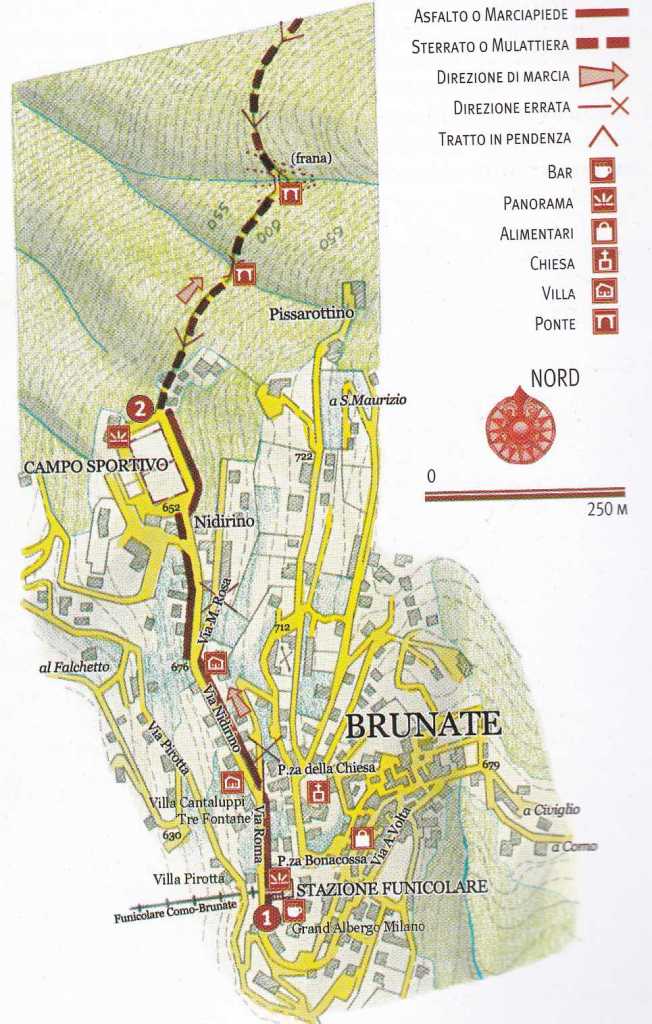 COMO-BRUNATE-TORNO-NESSO (Coatesa)-BELLAGIO-BRUNATE-COMO. Mappe ...