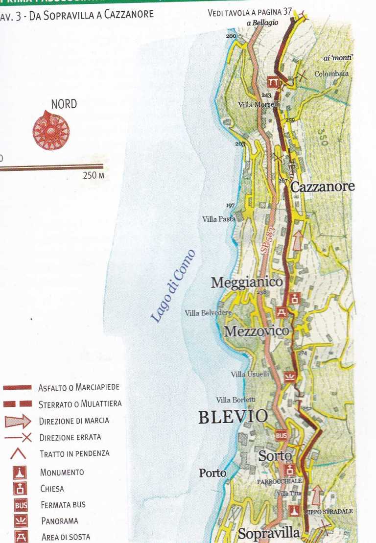 COMO-BRUNATE-TORNO-NESSO (Coatesa)-BELLAGIO-BRUNATE-COMO. Mappe ...