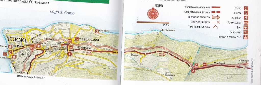 COMO-BRUNATE-TORNO-NESSO (Coatesa)-BELLAGIO-BRUNATE-COMO. Mappe ...