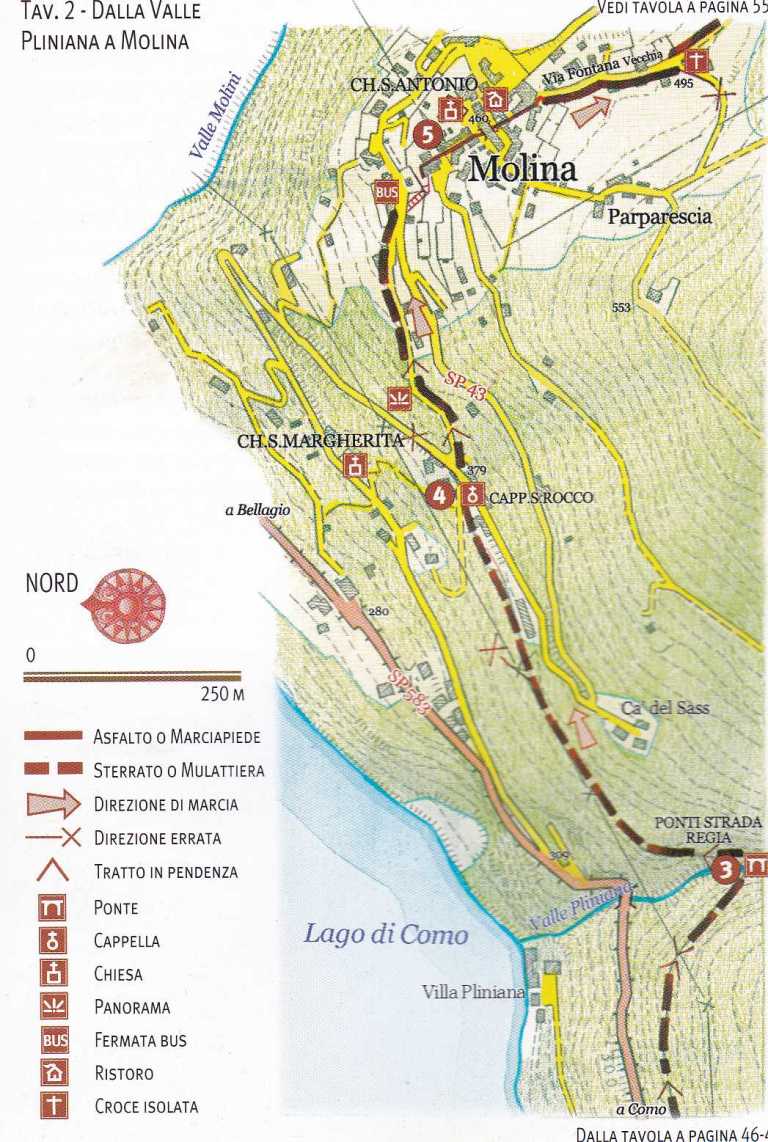 COMO-BRUNATE-TORNO-NESSO (Coatesa)-BELLAGIO-BRUNATE-COMO. Mappe ...