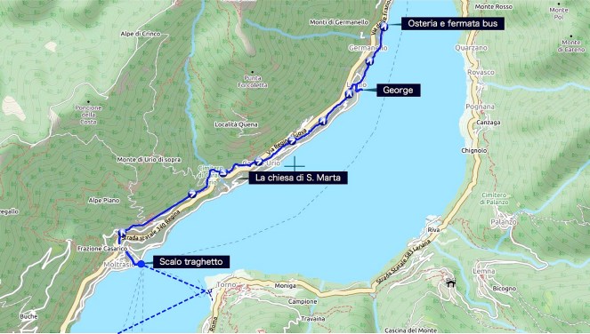 Mappe della passeggiata della “VIA VERDE” da MOLTRASIO passando per ...
