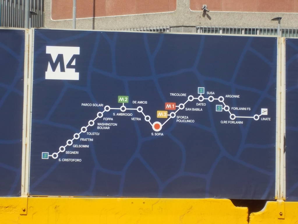 MILANO: la linea blu della Metro4 – LUOGHI del Lario e oltre