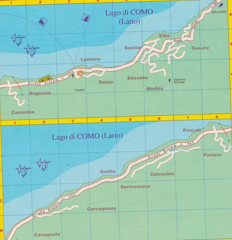 MAPPE geografiche – LUOGHI del Lario e oltre