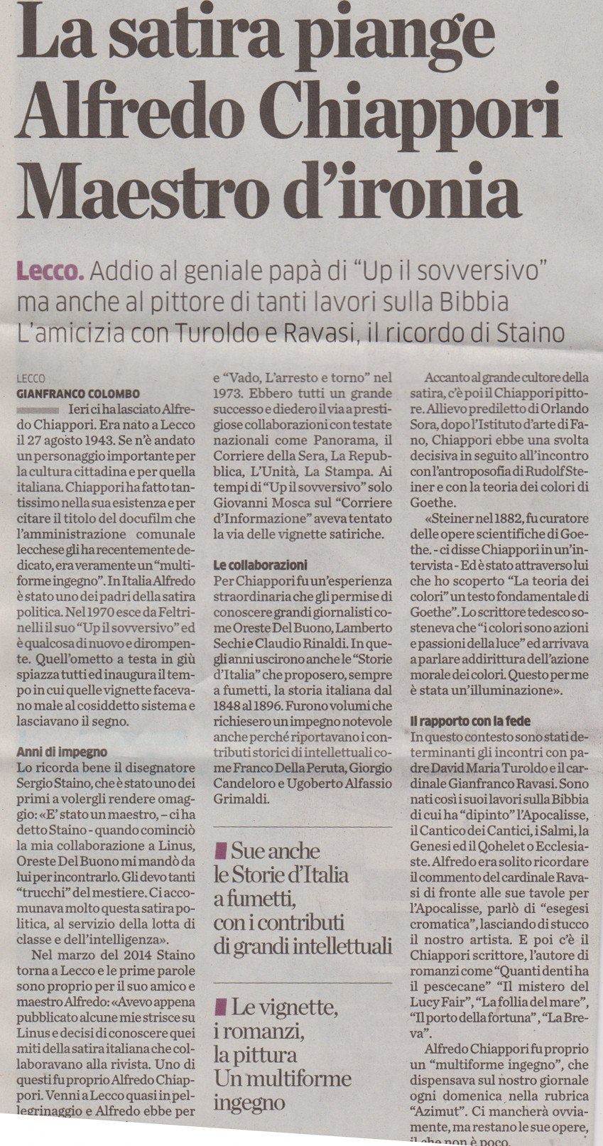 ALFREDO CHIAPPORI (Lecco – provincia di Como, 1943-2022) – LUOGHI del ...