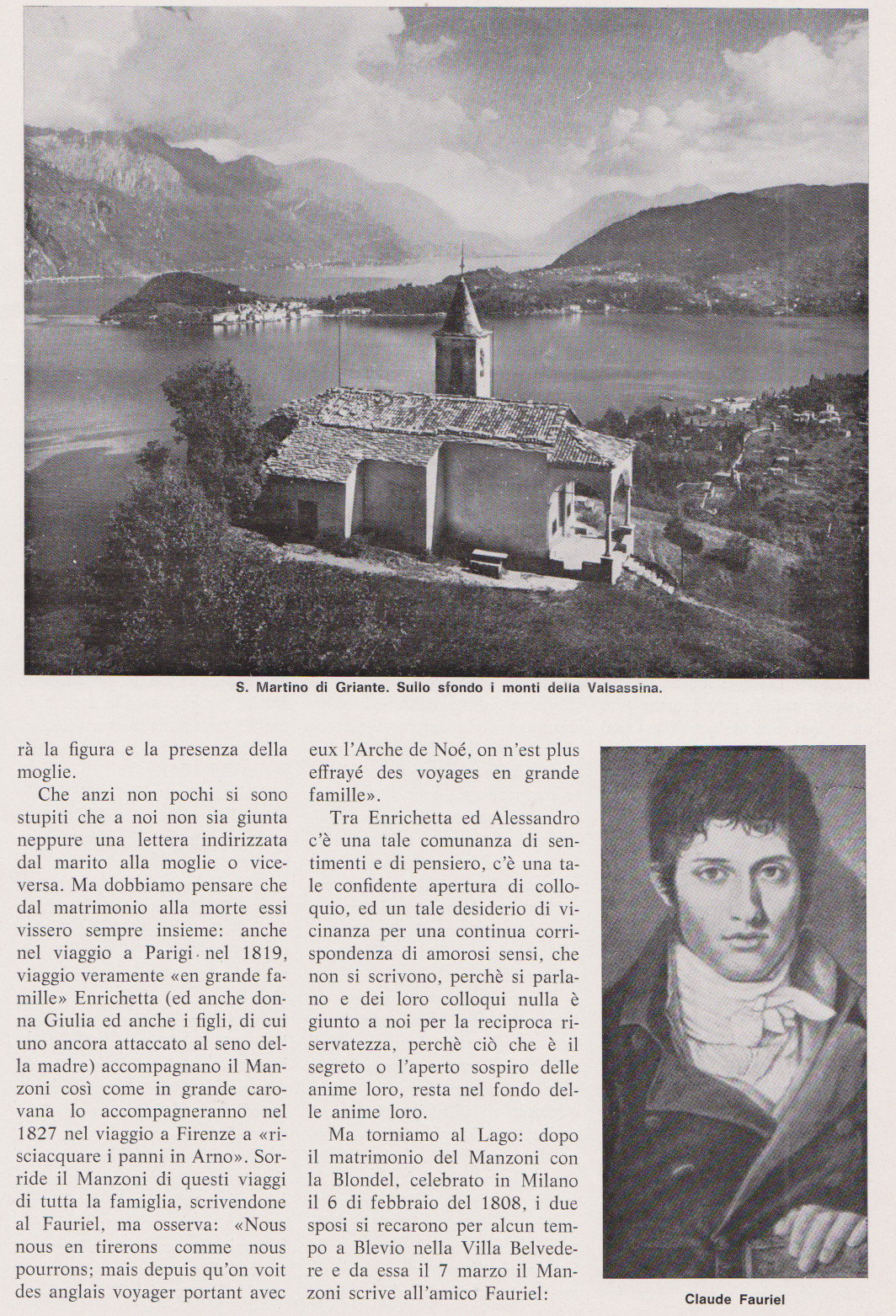 MANZONI e il Lago di Como, articolo di Claudio Cesare Secchi, in ...