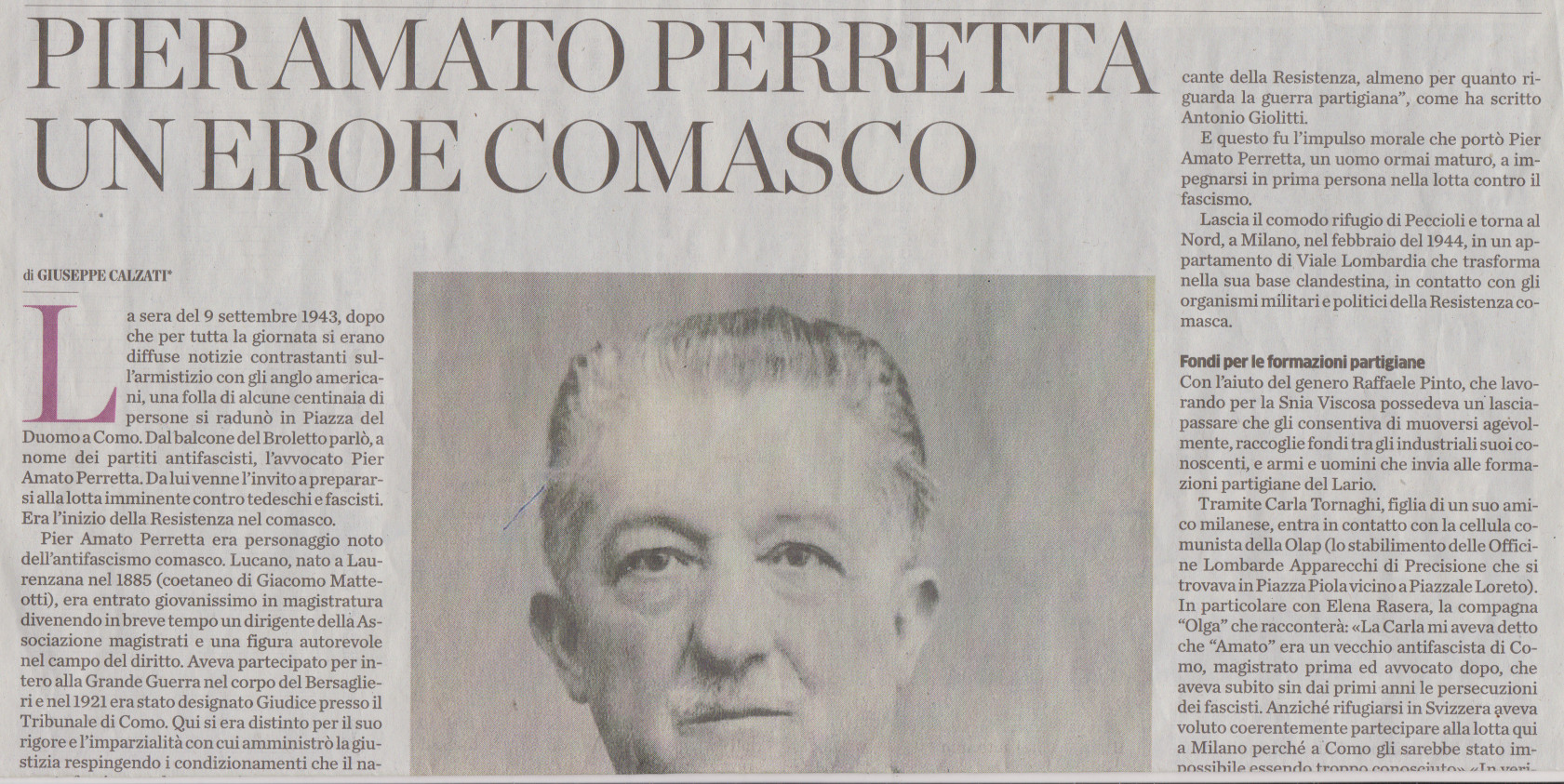 Biografia di PIER AMATO PERRETTA (1885-1944) e articolo di Giuseppe ...