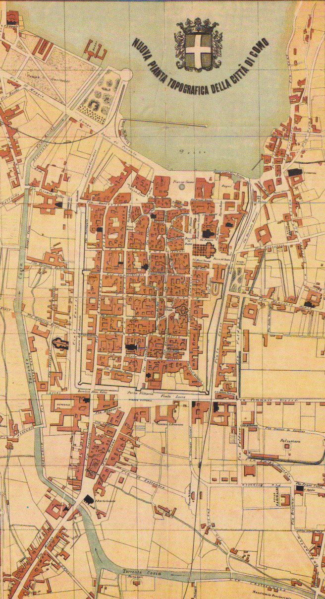 Una MAPPA della città di COMO, 1888 (allegata a: Marazzi Lorenzo, a ...